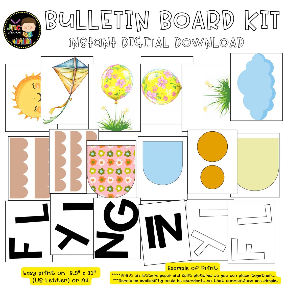 Spring is in the Air Bulletin Board Kit Classroom Door Decor Editable ...