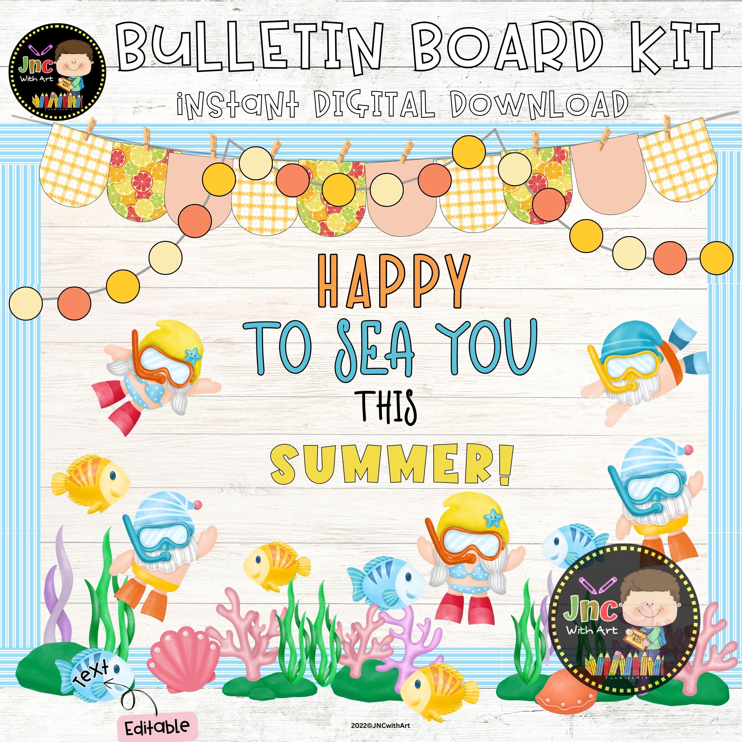 Classroom Bulletin Board Set Under The Sea Bulletin Board Set - Ocean ...