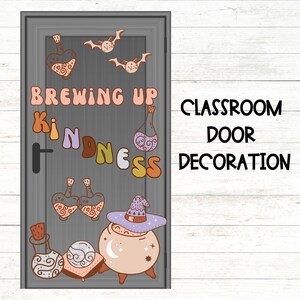 Groovy Halloween Bulletin Board Kit What's Brewing October Door Decor ...
