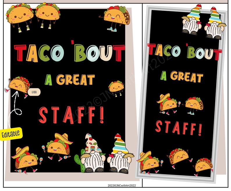 TACO 'bout a Great Staff Bulletin Board Ideas Door - Etsy