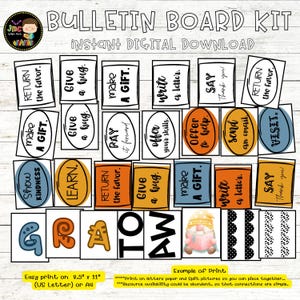 Fall Bulletin Board Kit Autumn Thanksgiving Poster Ways to Show ...