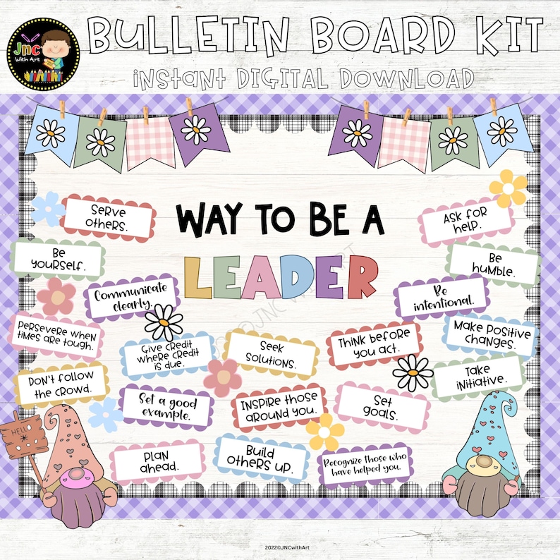 Leadership Bulletin Board Kit | Growth Mindset Classroom Decor ...