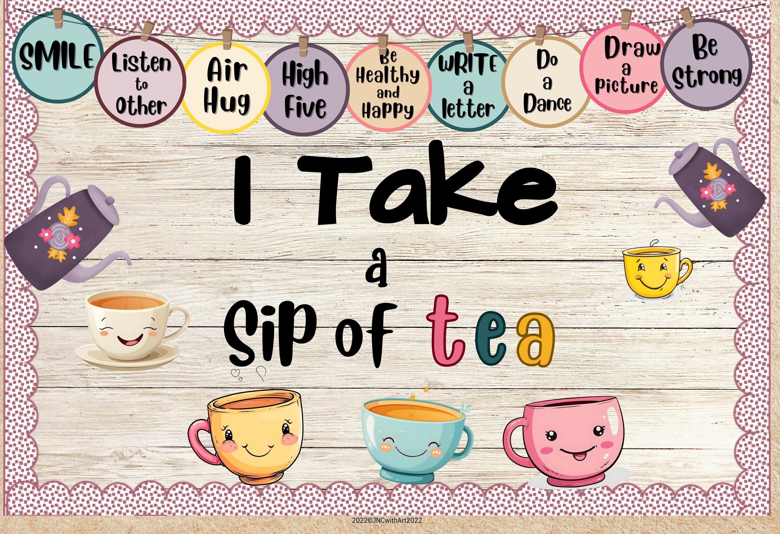 Kindness Matters Positivitea Bulletin Board Kit,counseling Offices ...