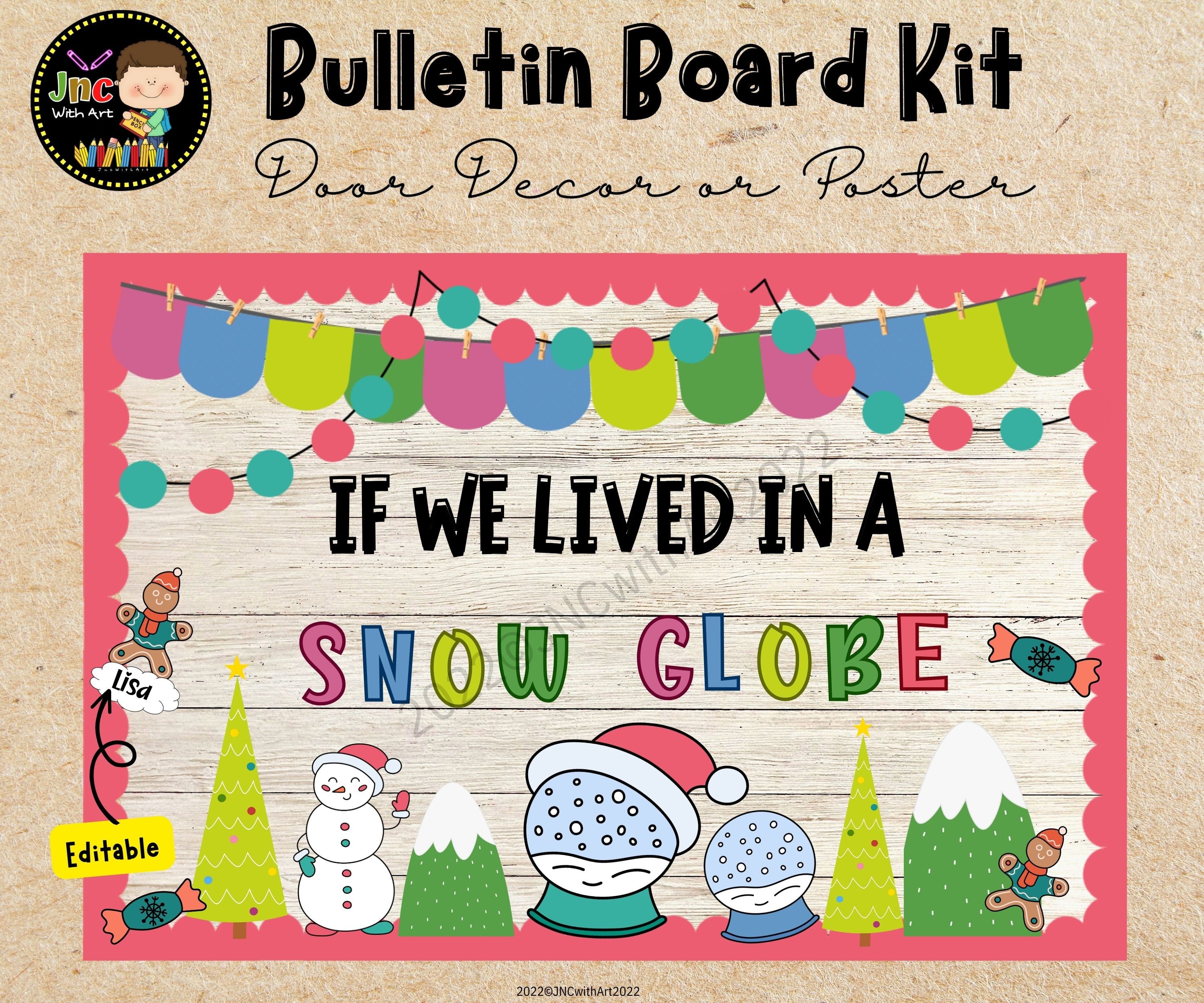 Winter Snow Globe Bulletin Board Ideas, Door Decoration, Classroom ...