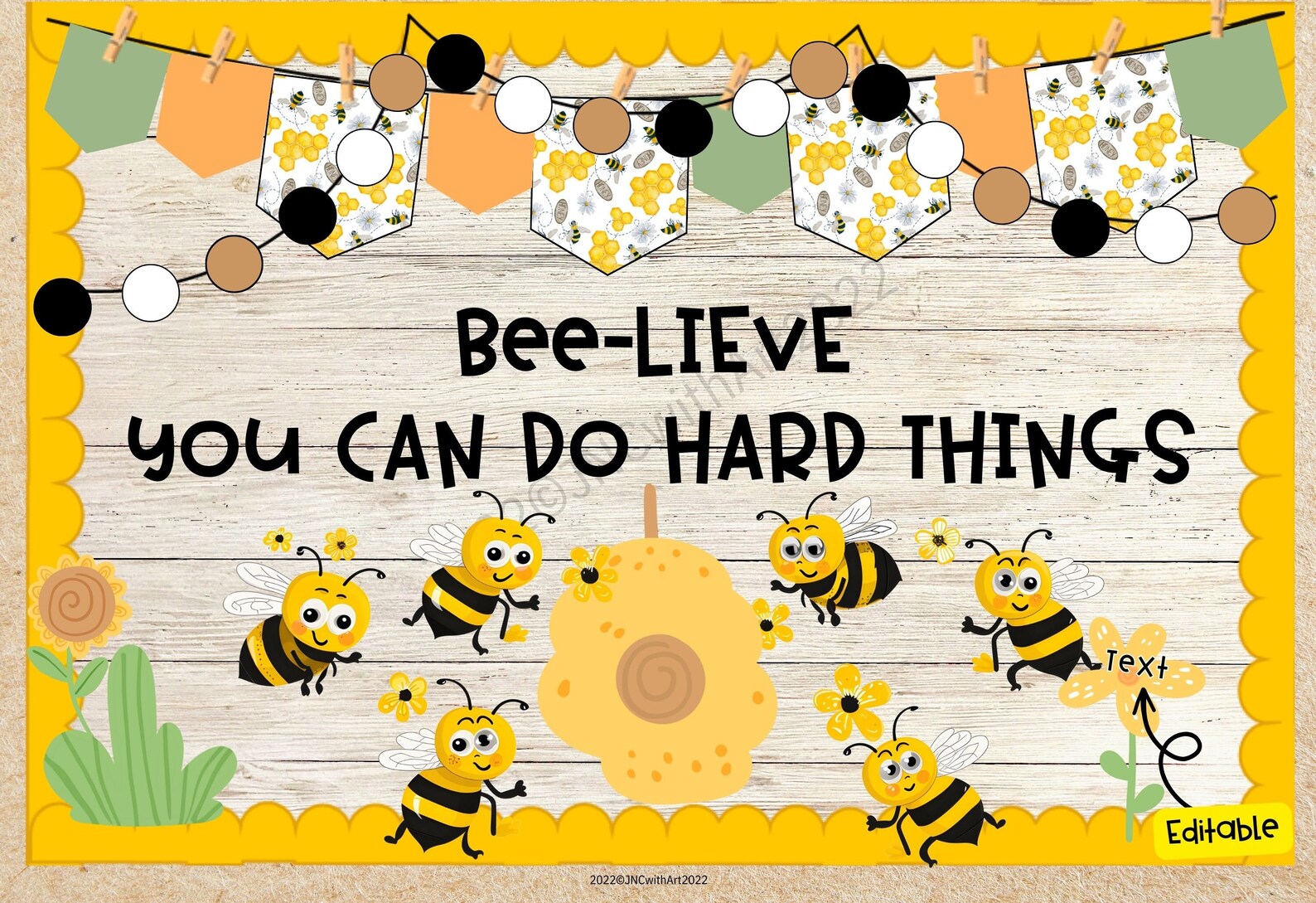 Bee Kind Bulletin Board Kit: Spring Classroom Decor (digital Download ...