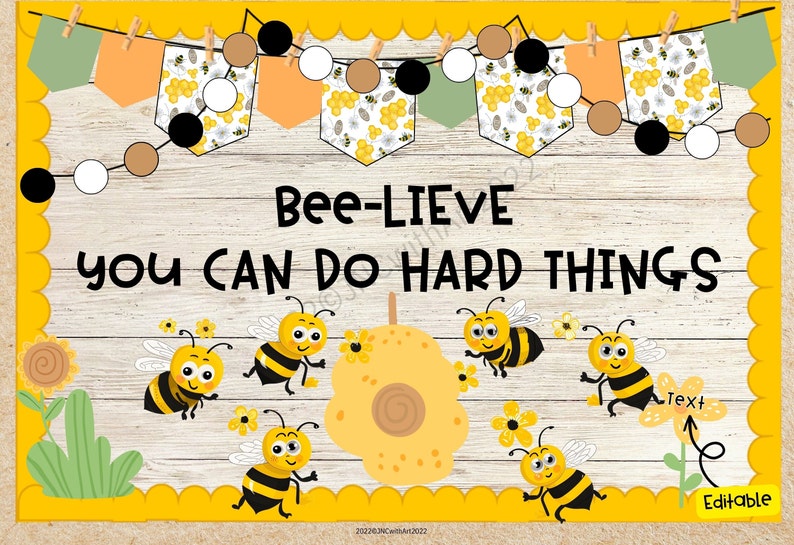 Bee Kind Bulletin Board Kit: Spring Classroom Decor (digital Download ...