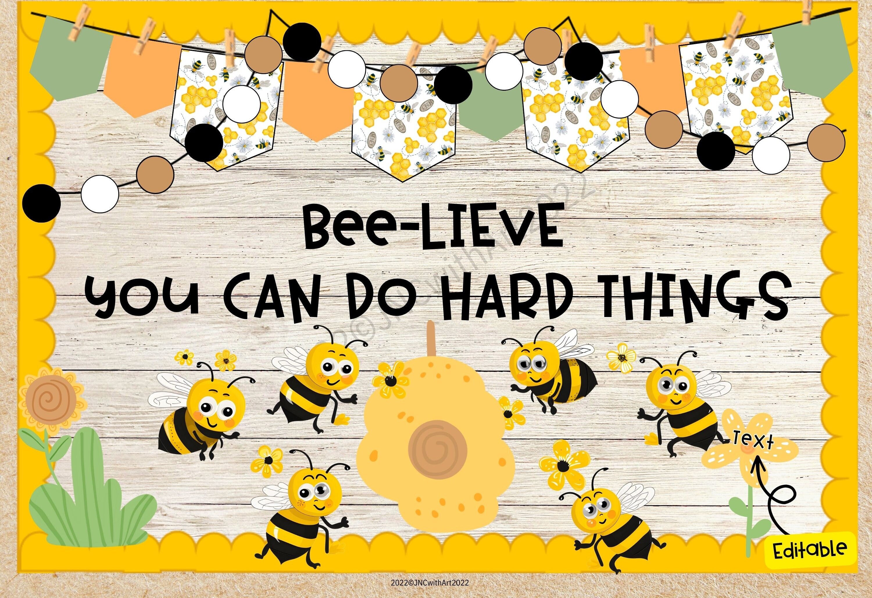 Bee Kind Bulletin Board Kit: Spring Classroom Decor (digital Download ...