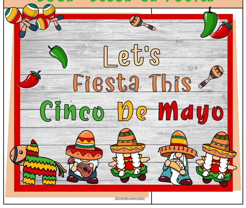 Fiesta Cinco De Mayo Bulletin Board Kit Spring Mexican - Etsy