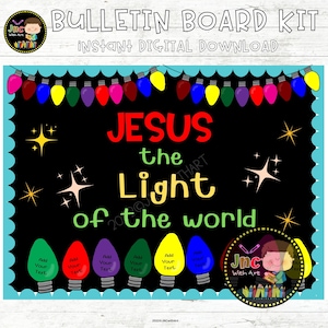 Christmas Bulletin Board Kit Bible Verse Jesus the Light of the World ...