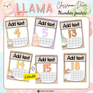LLAMA Themed Classroom Decor Bundle, Printable, Back to School ...
