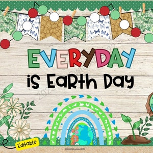 Be Kind to Our Earth,bulletin Board Kit, Classroom Door Decor,earth Day ...
