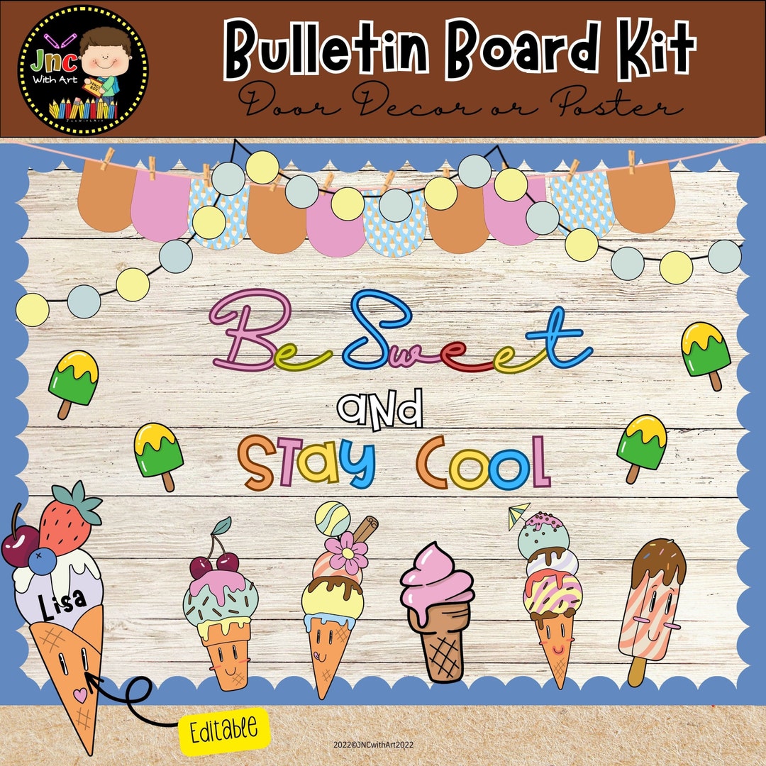 Sweet Summertime Bulletin Board Kit Ice Pop Classroom Door Decor ...
