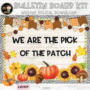 Fall Sunflowers Bulletin Board Kit Autumn Classroom Decor Editable - Etsy