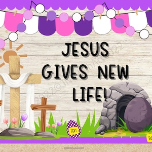 Resurrection Easter Bulletin Board Kit, He is Risen, Classroom Door ...
