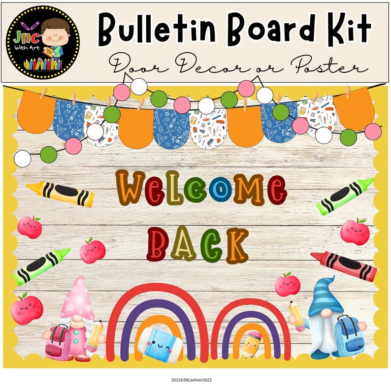 Back to School Bulletin Board Ideas, Classroom Door Decoration Kit ...
