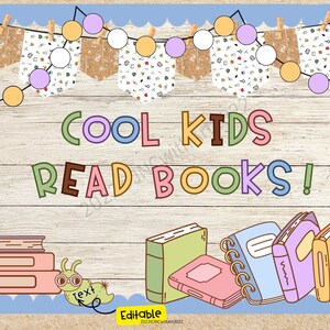 Reading or Library Bulletin Board Kit, Groovy Classroom Door Decoration ...