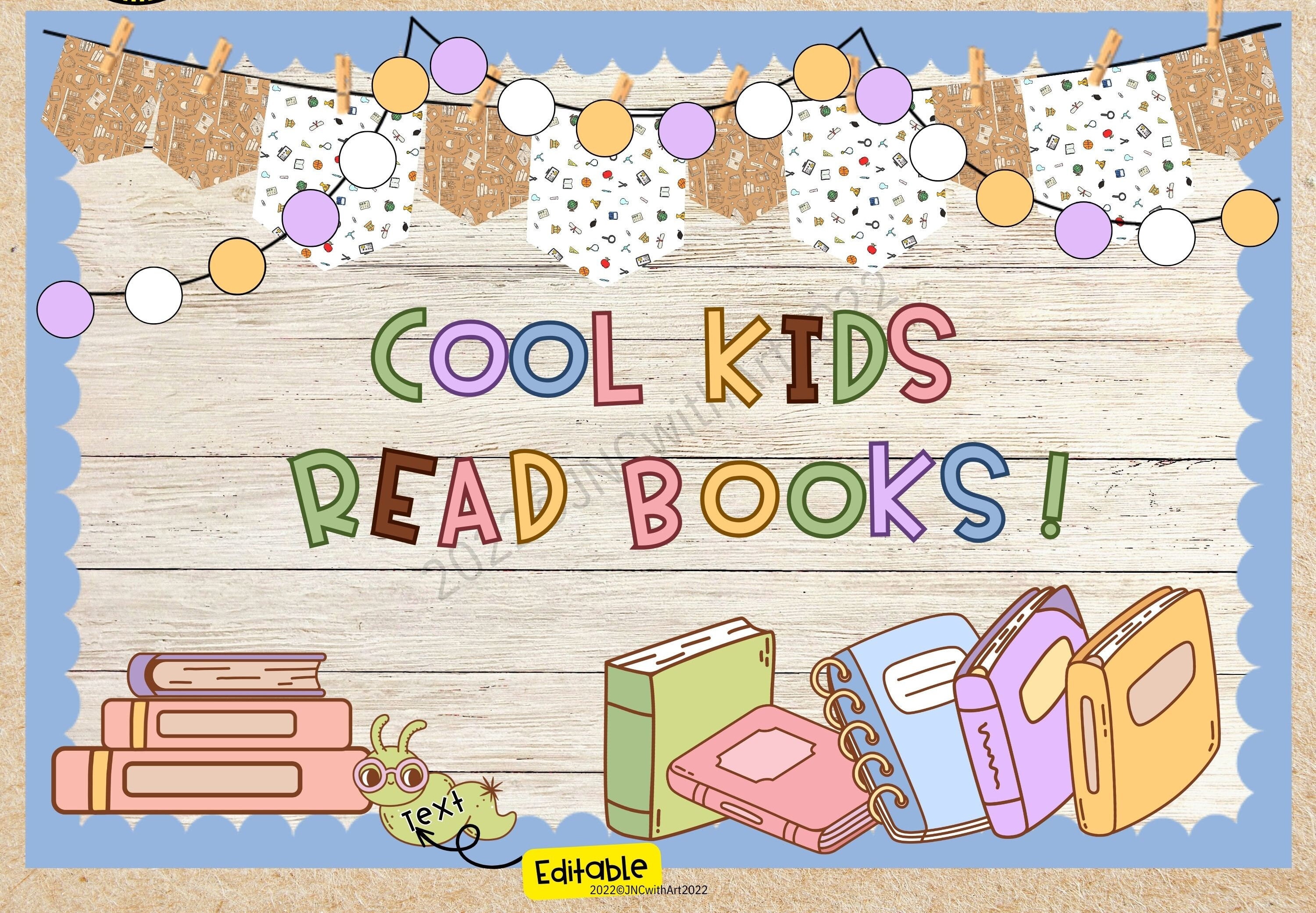 Reading or Library Bulletin Board Kit, Groovy Classroom Door Decoration ...