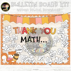 Thanksgiving Math Bulletin Board Kit: Classroom Fall Decor (digital ...