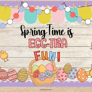 Easter Egg Bulletin Board Kit,egg-tra Special, April Door Decor ...
