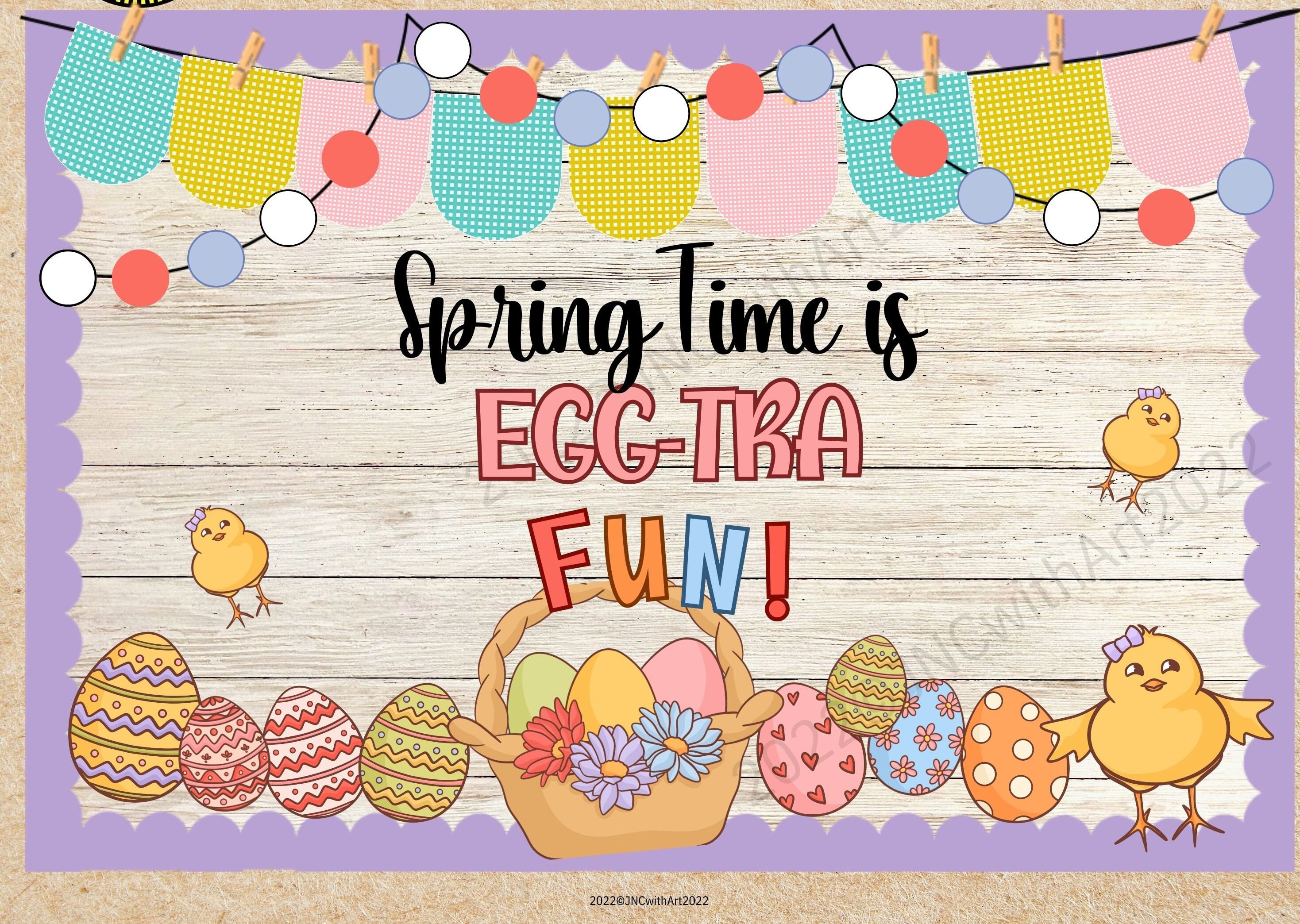 Easter Egg Bulletin Board Kit,egg-tra Special, April Door Decor ...