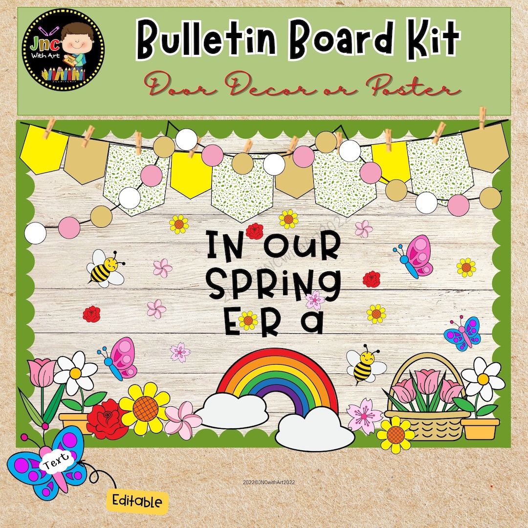 Spring Bulletin Board Kit|kindness Bulletin Board|in Our Spring Era ...