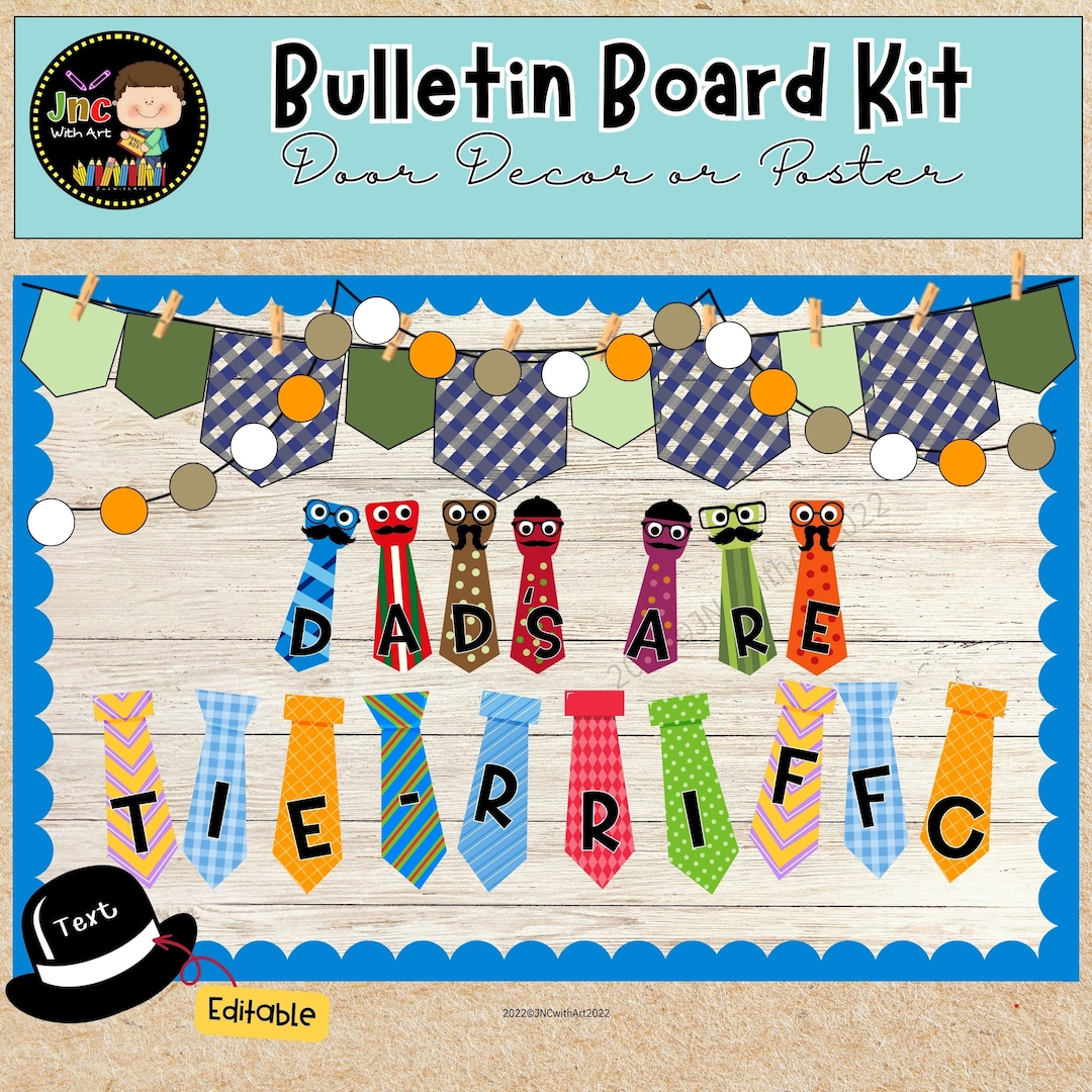 Father's Day Bulletin Board Kit-door Decor-bible Verse Father's Day ...