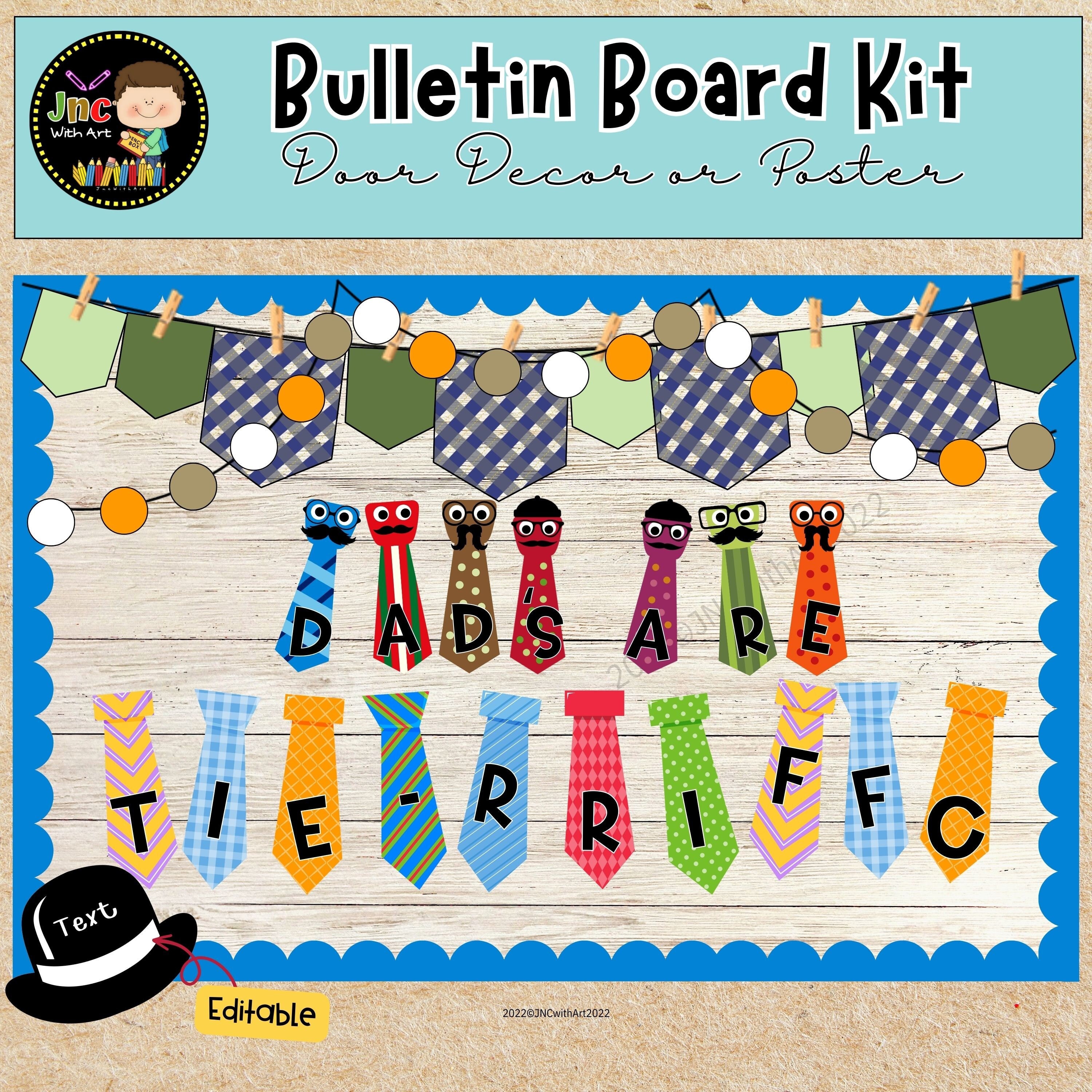 Father's Day Bulletin Board Kit-door Decor-bible Verse Father's Day ...