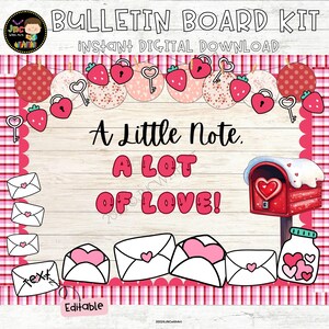 Valentine Day Bulletin Board Kit, Classroom Decor Holiday Seasonal ...