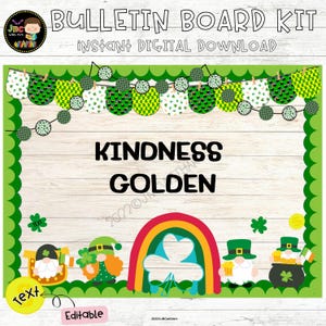 St.patrick’s Day March Bulletin Board Kit You Are Worth More Than Gold ...