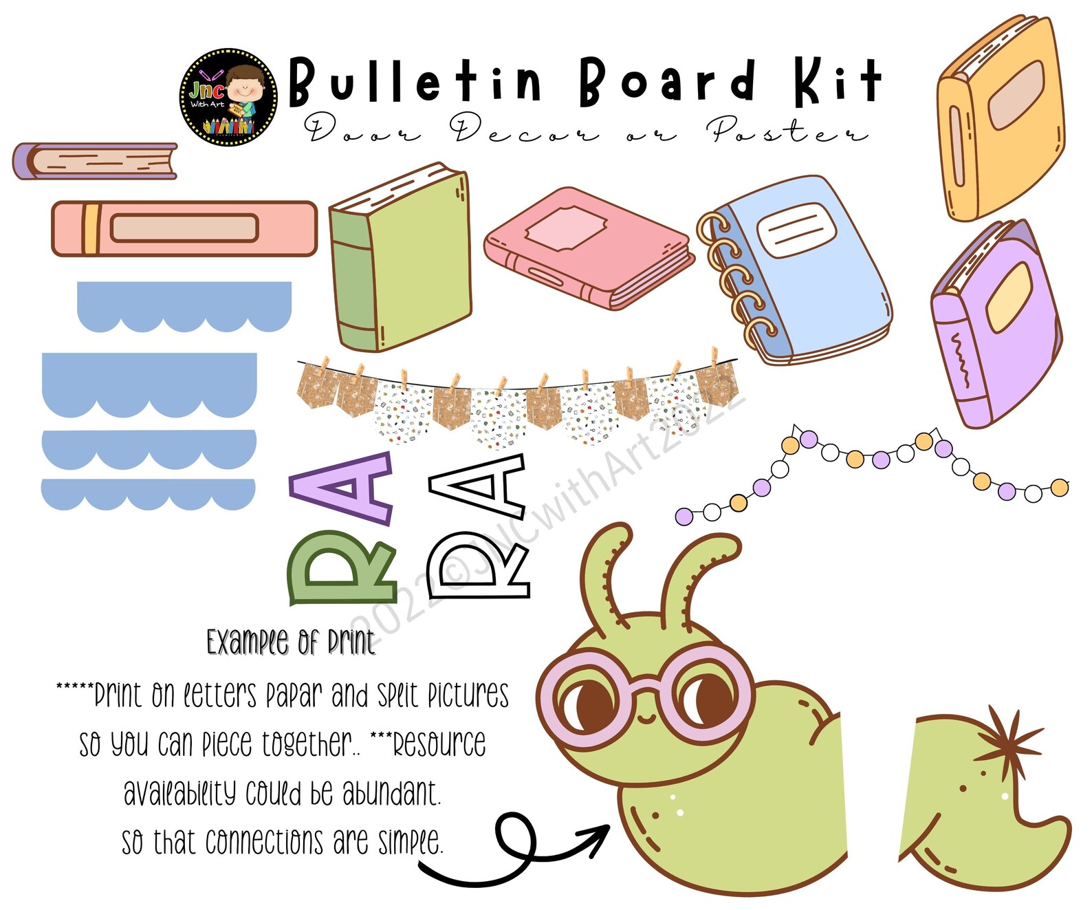 Reading or Library Bulletin Board Kit, Groovy Classroom Door Decoration ...