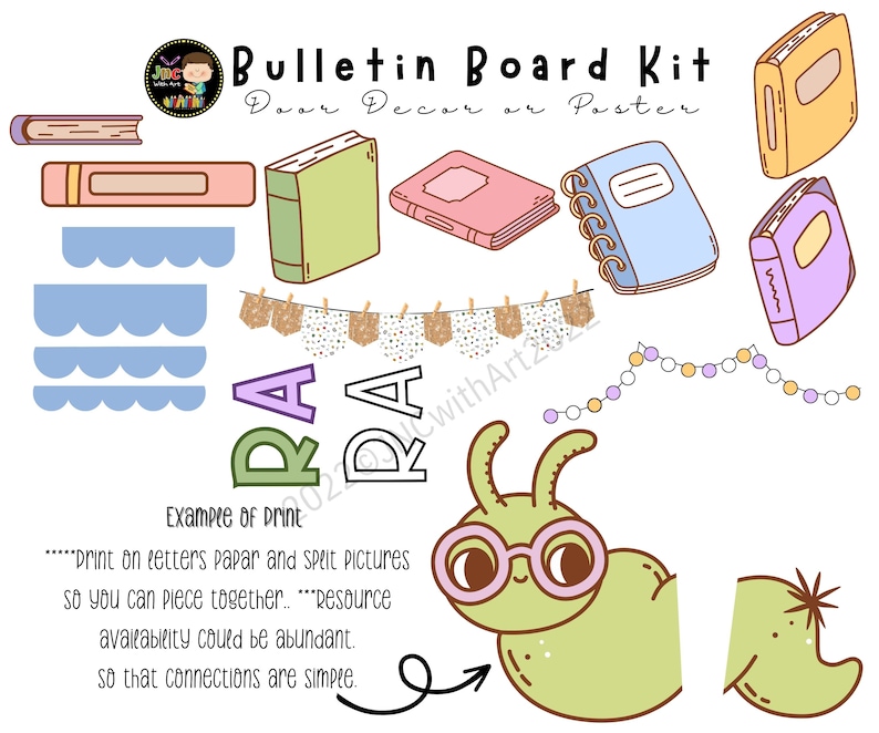 Reading or Library Bulletin Board Kit, Groovy Classroom Door Decoration ...