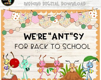 Back to School Bulletin Board Kit Ant Classroom Decor Editable - Etsy