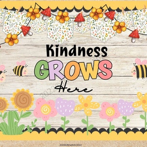 Spring Bulletin Board Kit, Classroom Door Decor, Kindness Theme ...