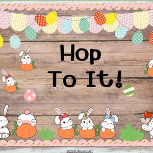 April Easter Bunny Bulletin Board Ideashoppy Easter Spring - Etsy