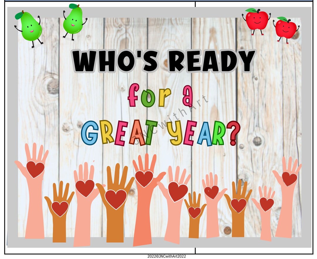 Who's Ready for a Great Year Bulletin Board for School, Back to School ...