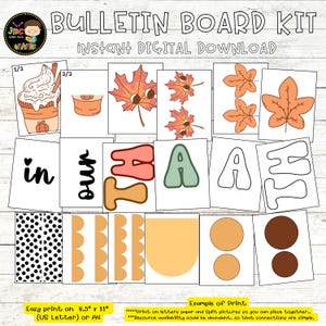 Thanksgiving Groovy Bulletin Board Kit Fall Door Decor Classroom ...