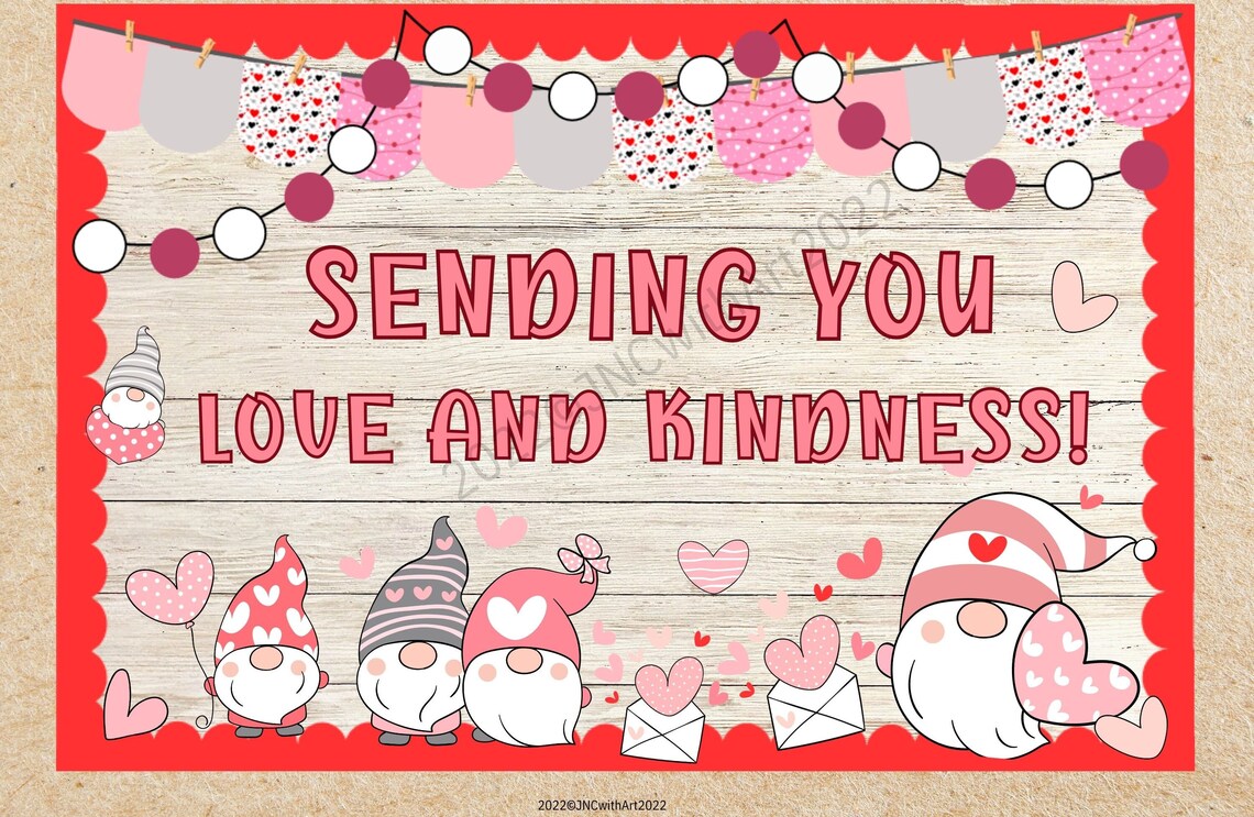 Valentines Bulletin Board Ideas, Gnome Door Decor, February Bulletin ...