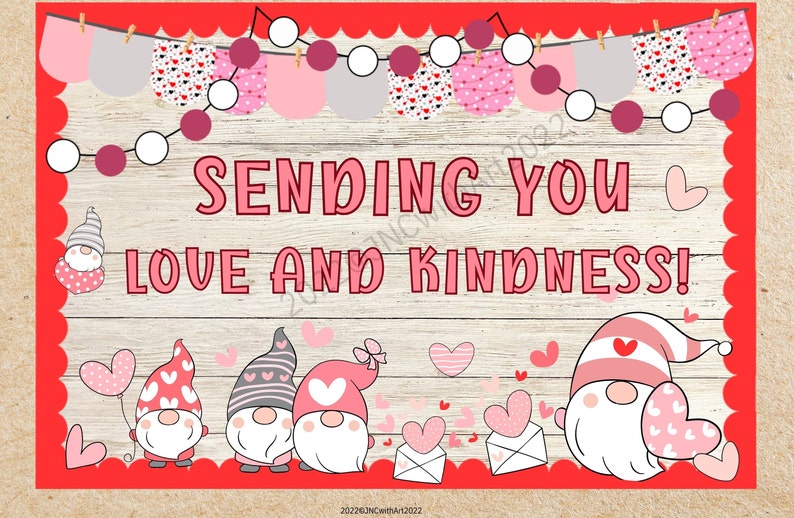 Valentines Bulletin Board Ideas, Gnome Door Decor, February Bulletin ...