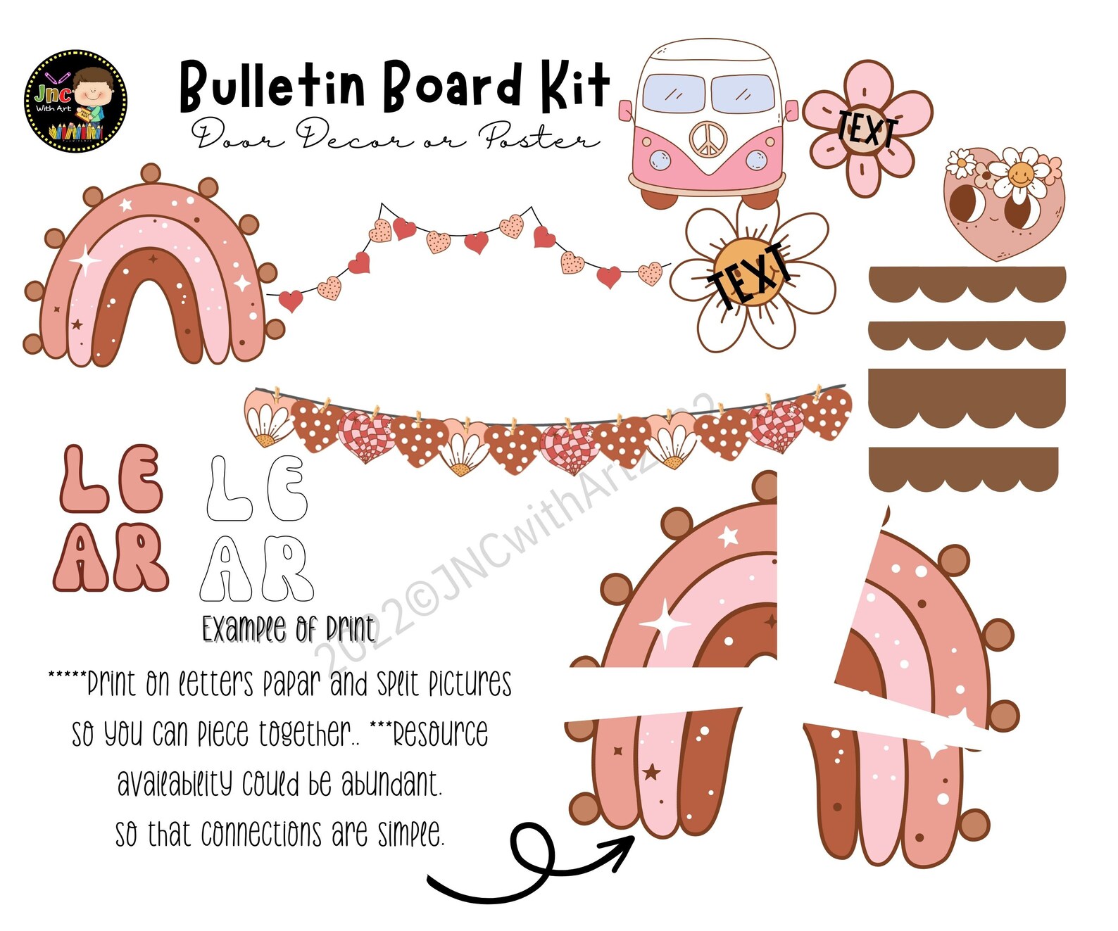 Groovy Valentines Day Bulletin Board Kit, Door Decor, Retro February ...