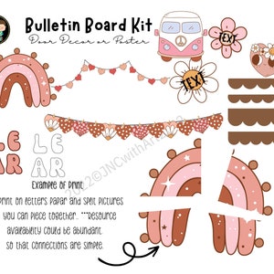 Groovy Valentines Day Bulletin Board Kit, Door Decor, Retro February ...