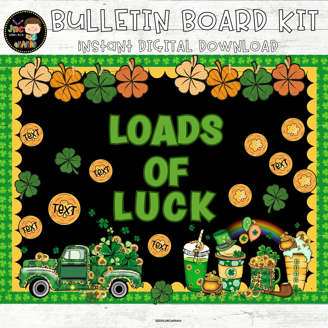 St. Patricks Day Bulletin Board Kit, Class Door Decoration, Printable ...