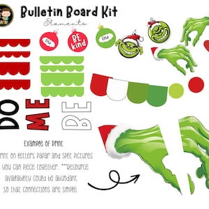 Christmas Kindness Bulletin Board Kit, Door Decoration, Christmas ...