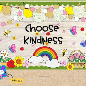 Spring Bulletin Board Kit|kindness Bulletin Board|in Our Spring Era ...