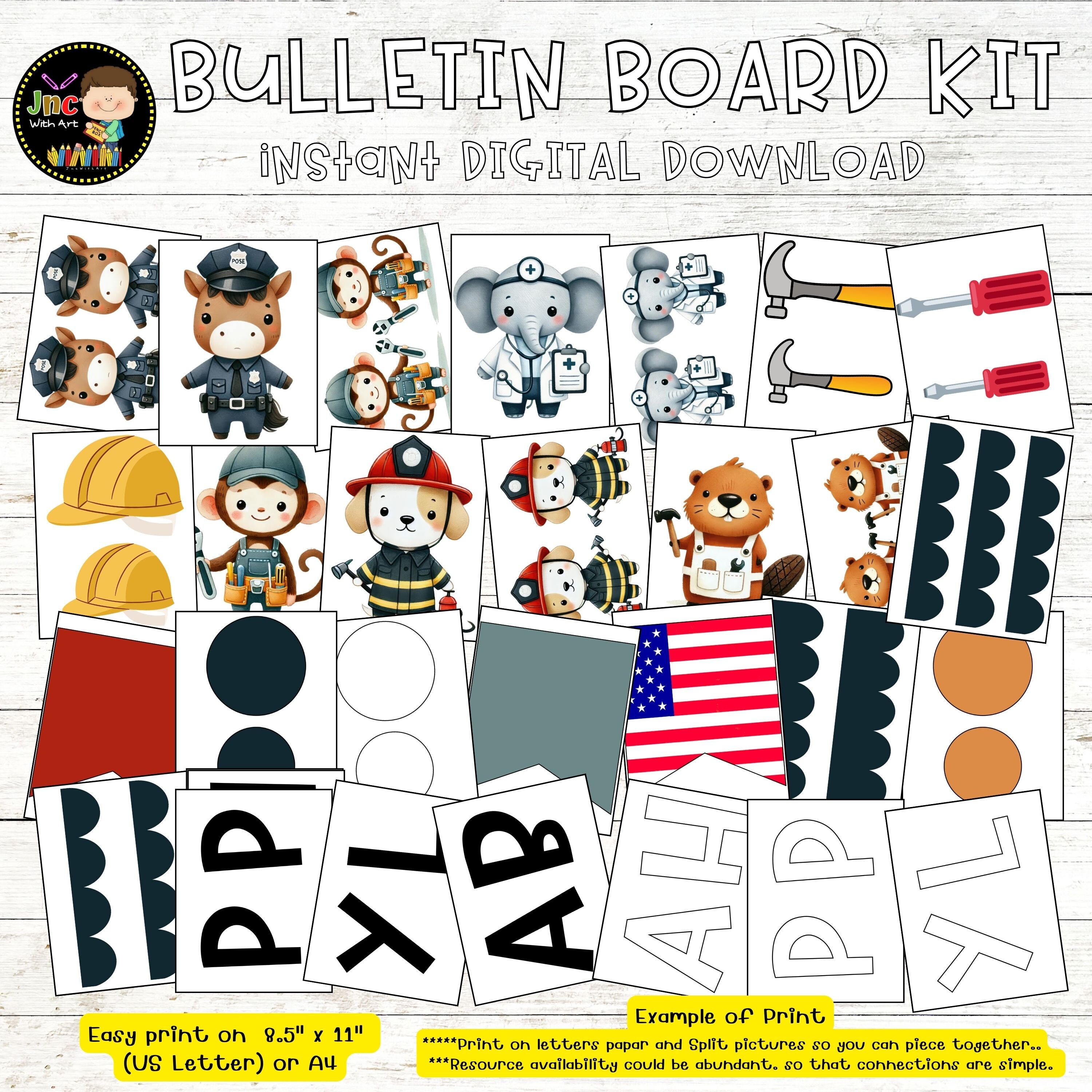 Happy Labor Day Bulletin Board Kit September Staff Door Decoration ...