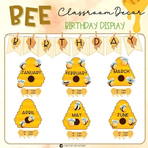 Bee Themed Classroom Decor Bundle Printable Back to School Classroom ...
