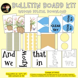 Spring Bulletin Board Church Bible Verse Christian Raindrop Themed ...