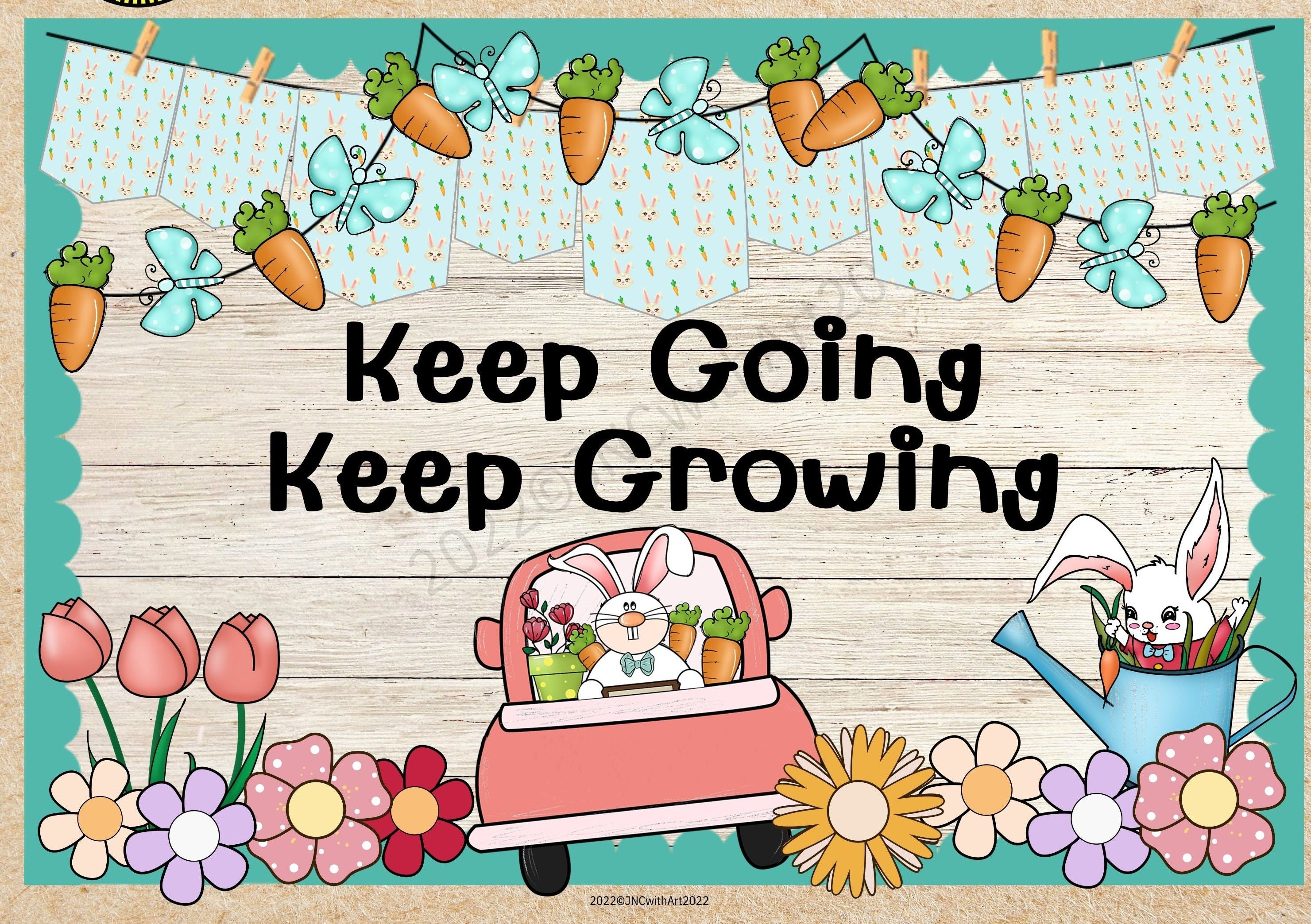 Spring Bulletin Board Kit, Positive Bulletin Board,march Door Decor ...