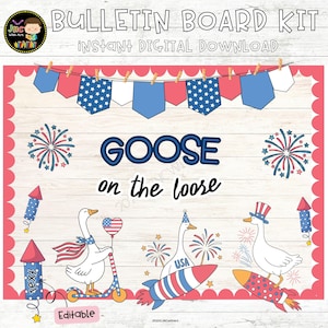 Silly Goose 4th of July Bulletin Board Kit | Patriotic Classroom Decor ...