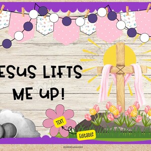 Resurrection Easter Bulletin Board Kit, He is Risen, Classroom Door ...