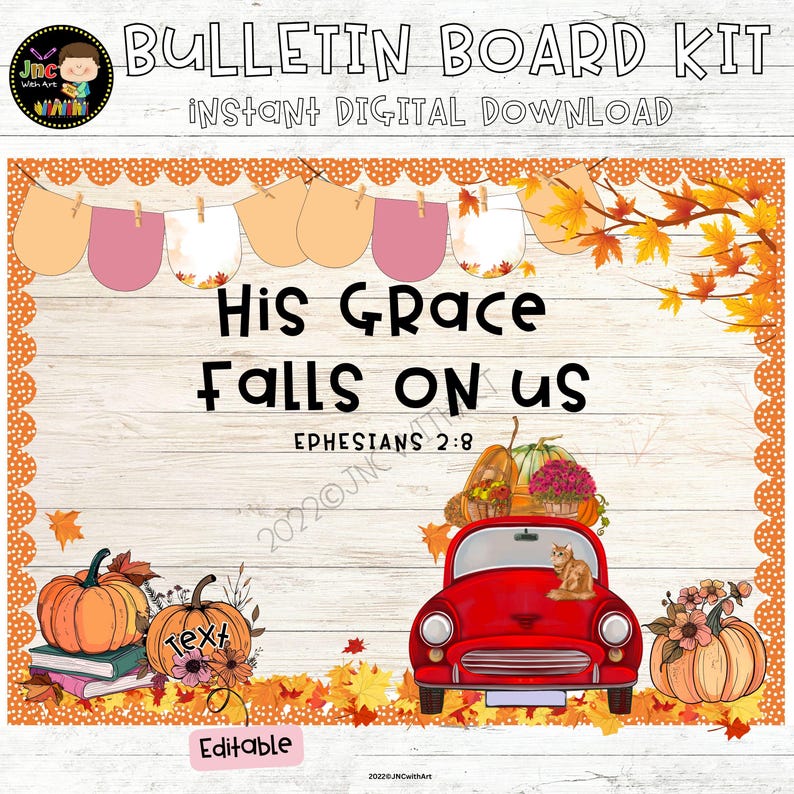 Thanksgiving Bulletin Board Kit: Christian Classroom Decor (printable ...